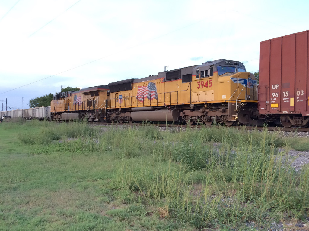 UP 3945 12Aug2016 NB with mixed merchandise